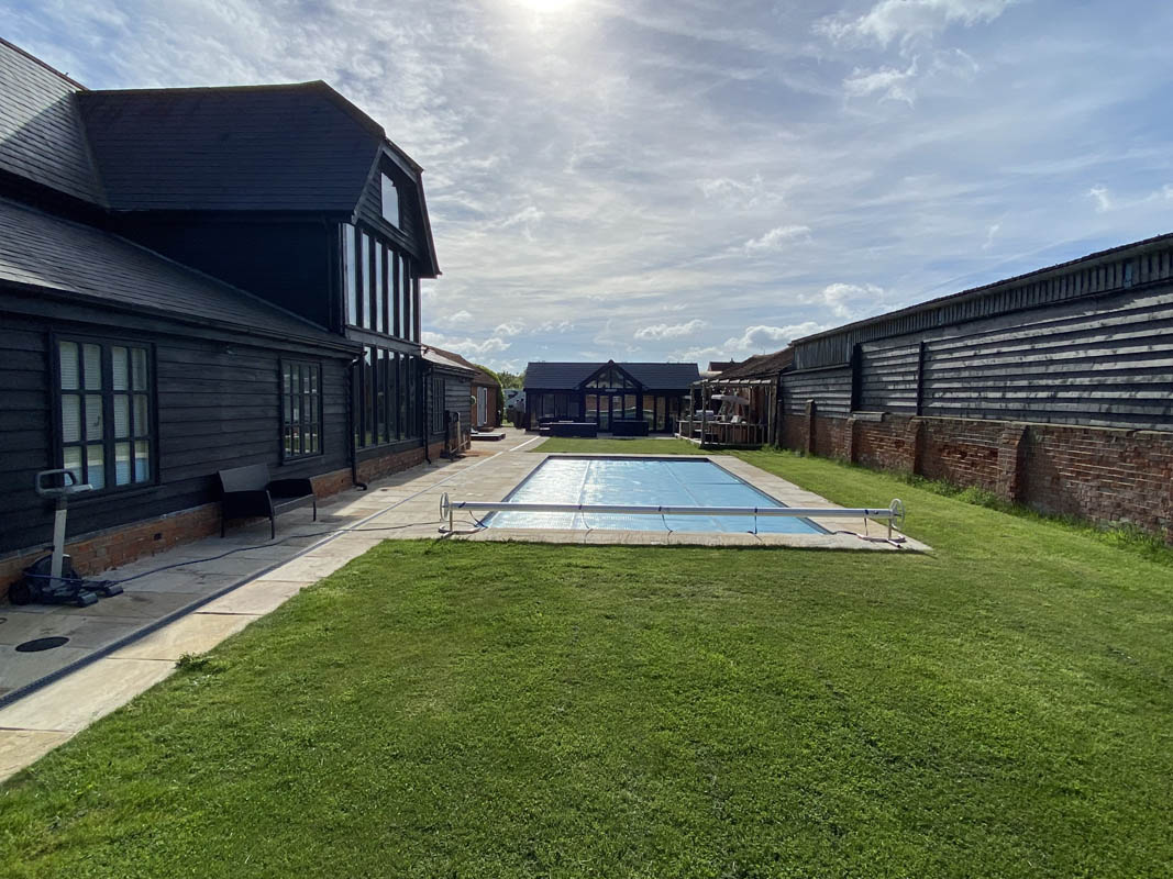 Swimming Pool, Cold Norton | Artificial Grass Installation