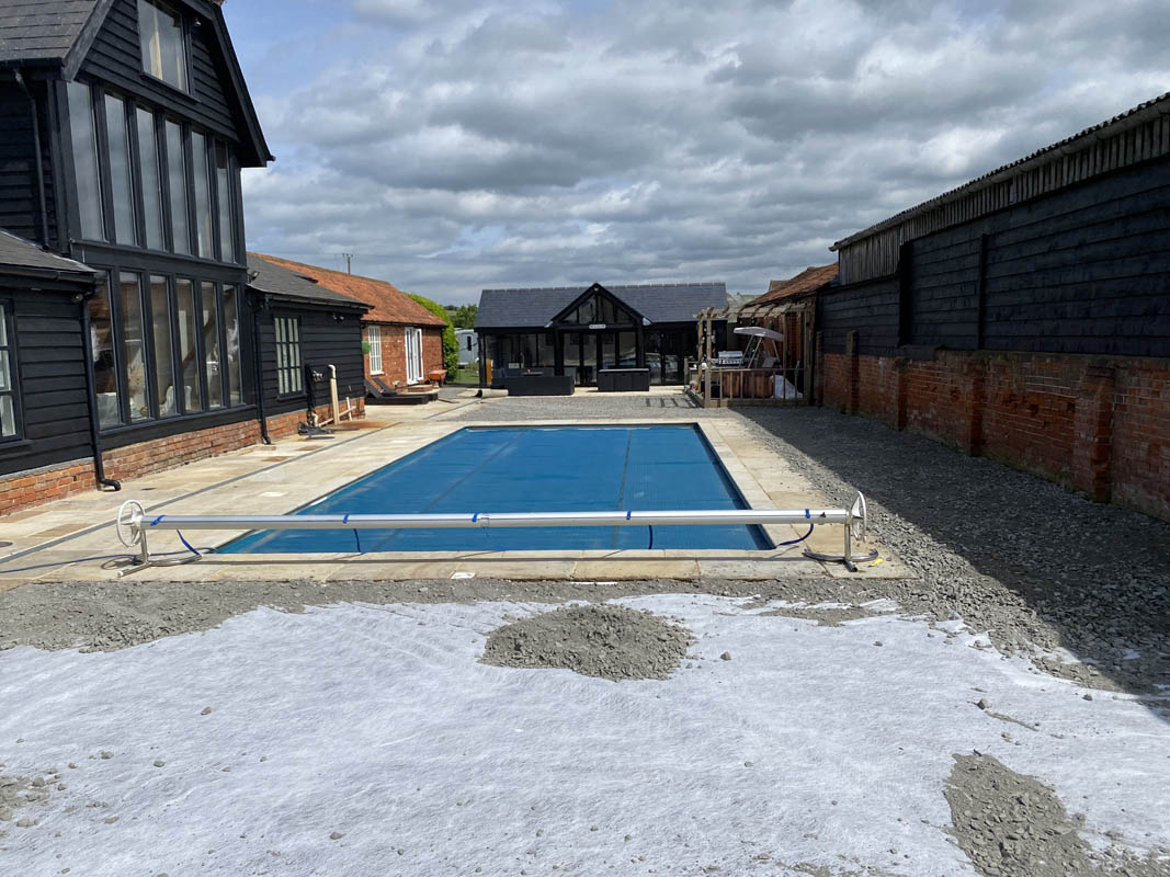 Swimming Pool, Cold Norton | Artificial Grass Installation