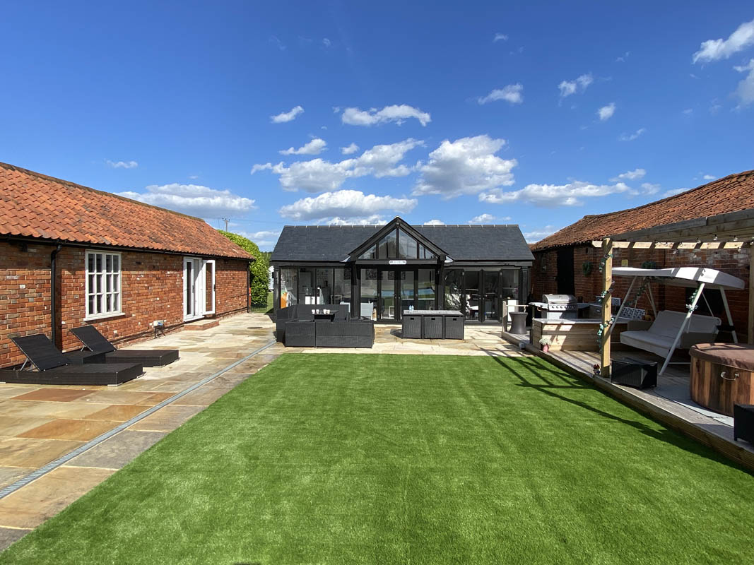 Swimming Pool, Cold Norton | Artificial Grass Installation
